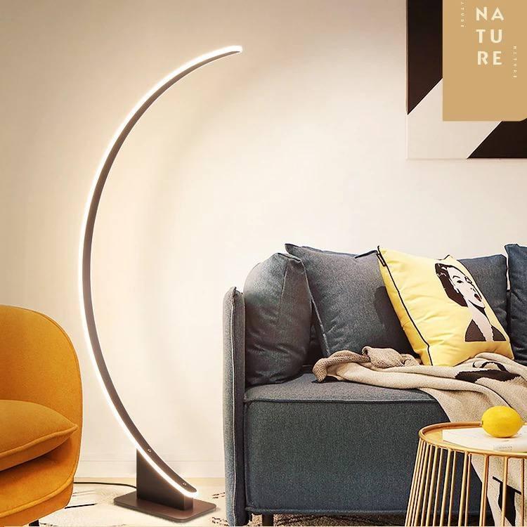Nordic Designer LED Light - Crescent Inspired / RGB Minimalist Floor ...