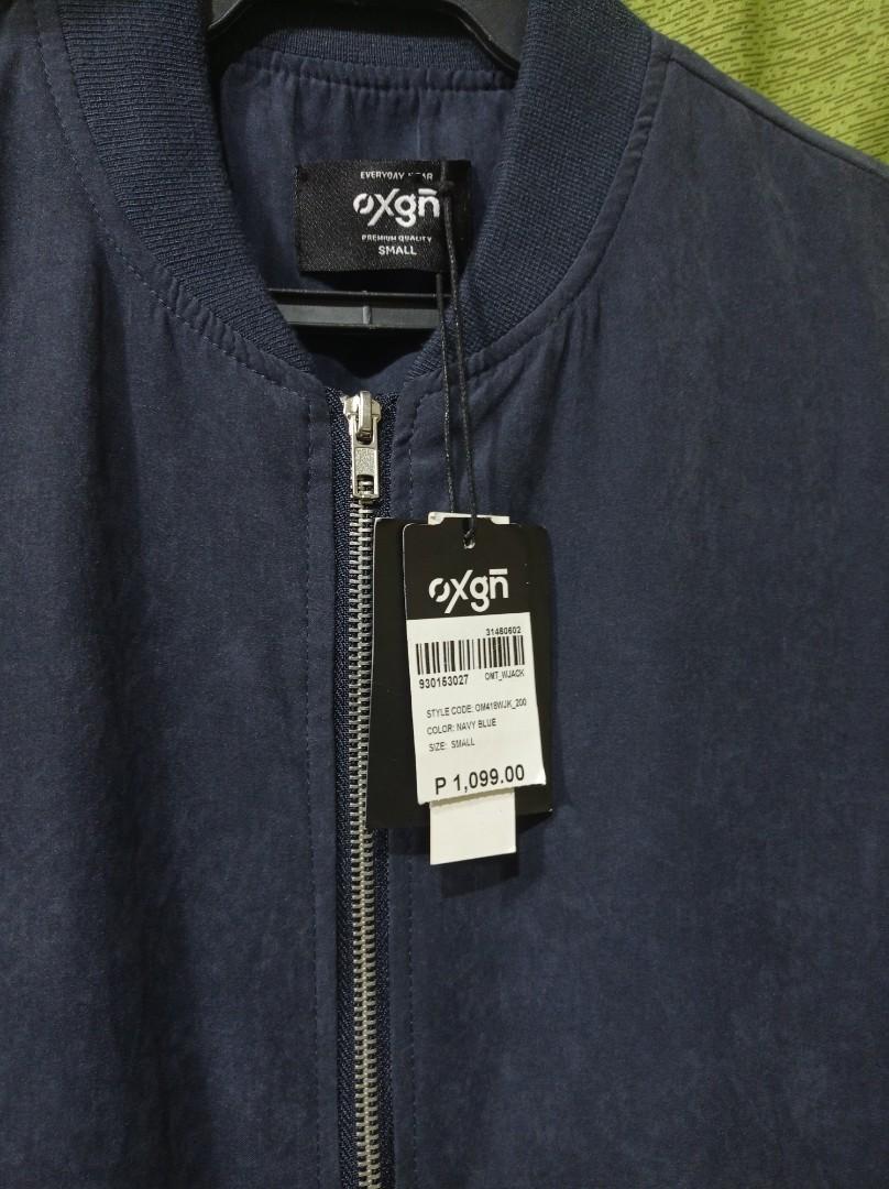 OXGN Bomber Jacket Navy Blue Men, Men's Fashion, Coats, Jackets and ...
