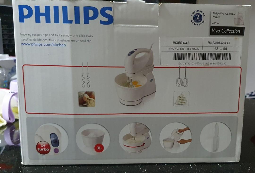 PHILIPS Mixer with rotating bowl, TV & Home Appliances, Kitchen ...