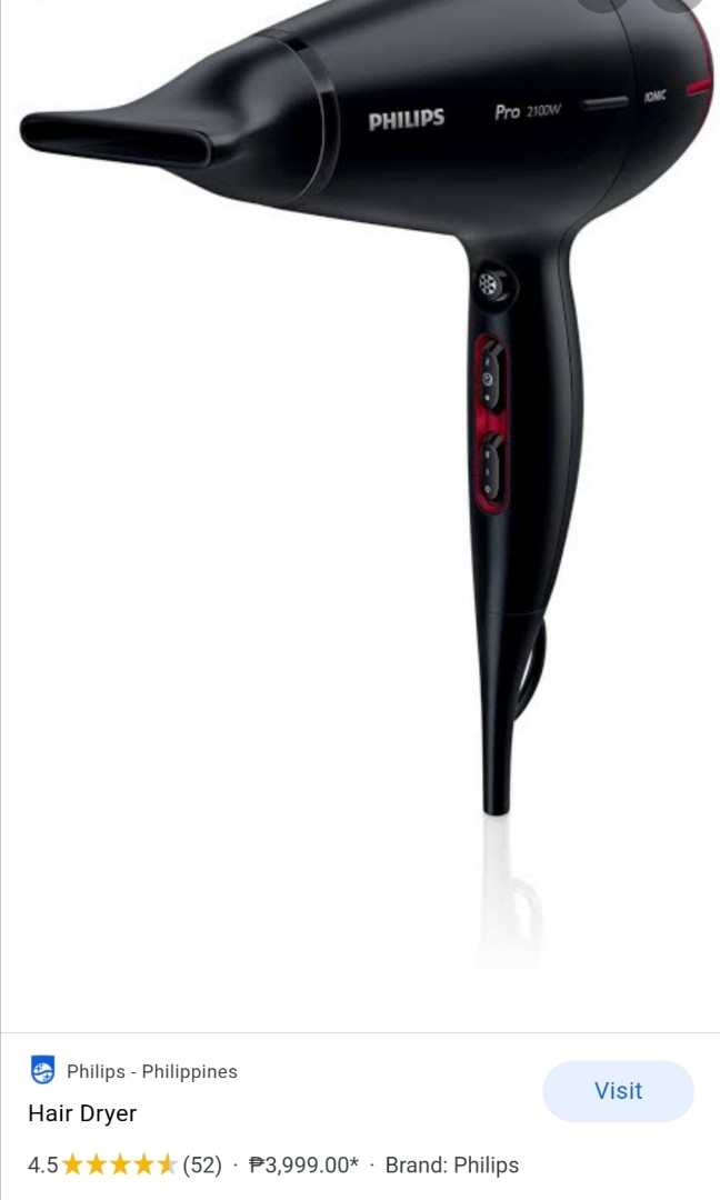 Phillips Ionic Hair Dryer, Beauty & Personal Care, Hair on Carousell