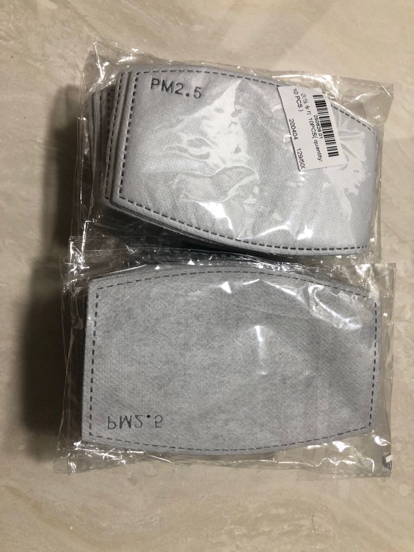 PM2.5 mask filter insert, Health & Nutrition, Face Masks & Face Shields ...