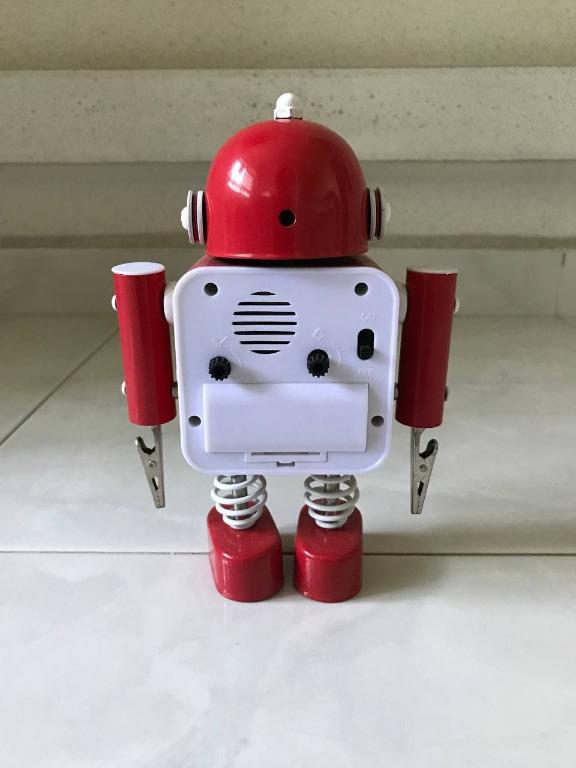 Red Robot Clock, Furniture & Home Living, Home Decor, Clocks on Carousell