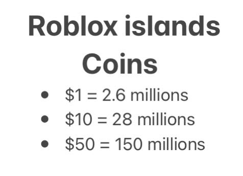 Roblox Islands Coins, Video Gaming, Gaming Accessories, Game Gift Cards ...