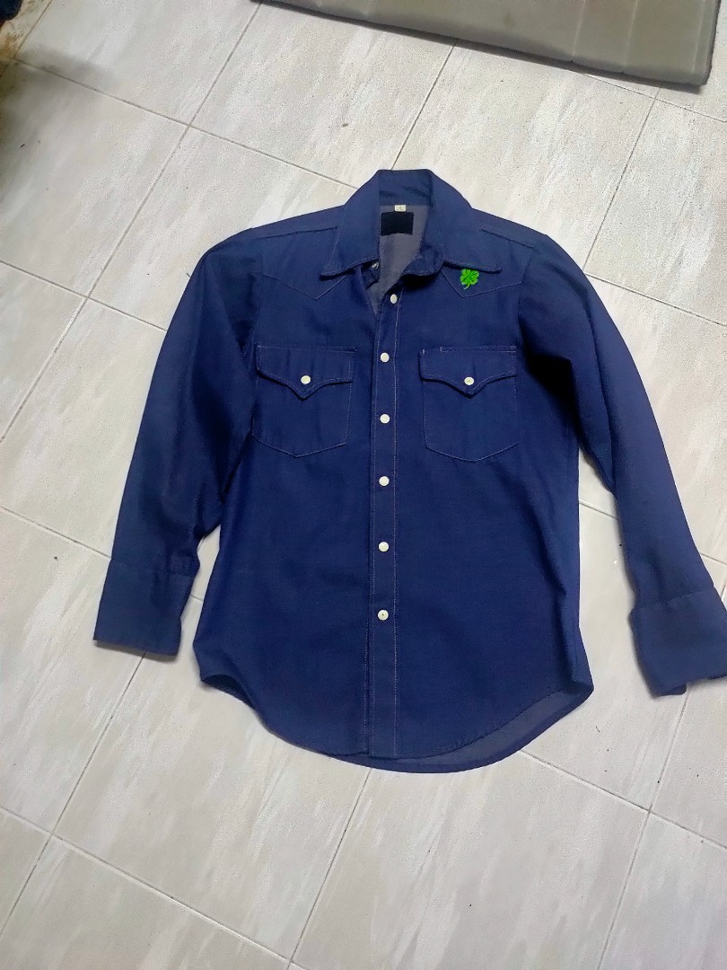 Roebuck denim western shirt, Men's Fashion, Tops & Sets, Tshirts & Polo ...