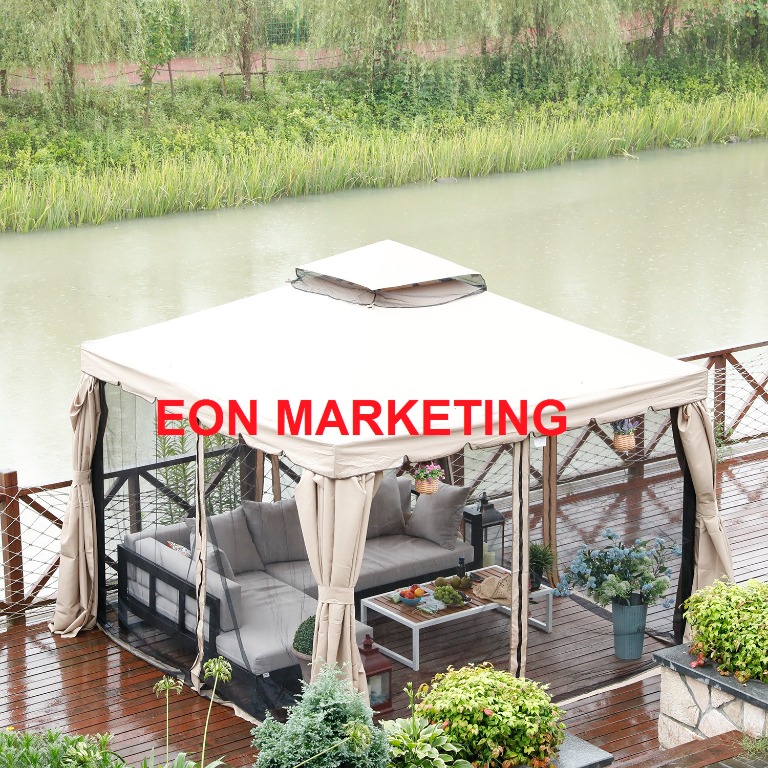 Roman Gazebo Tent Outdoor with net, Furniture & Home Living, Outdoor ...