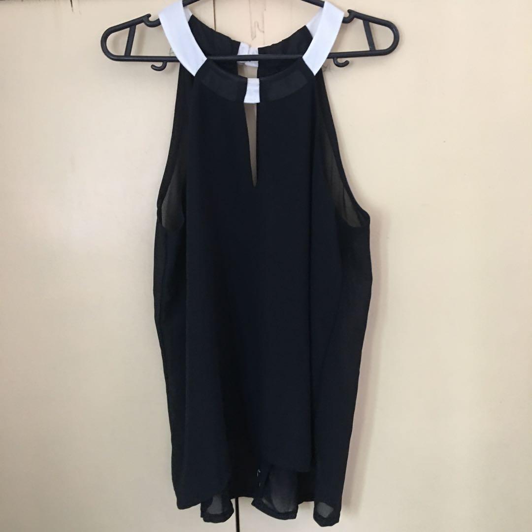 See through halter top, Women's Fashion, Tops, Sleeveless on Carousell