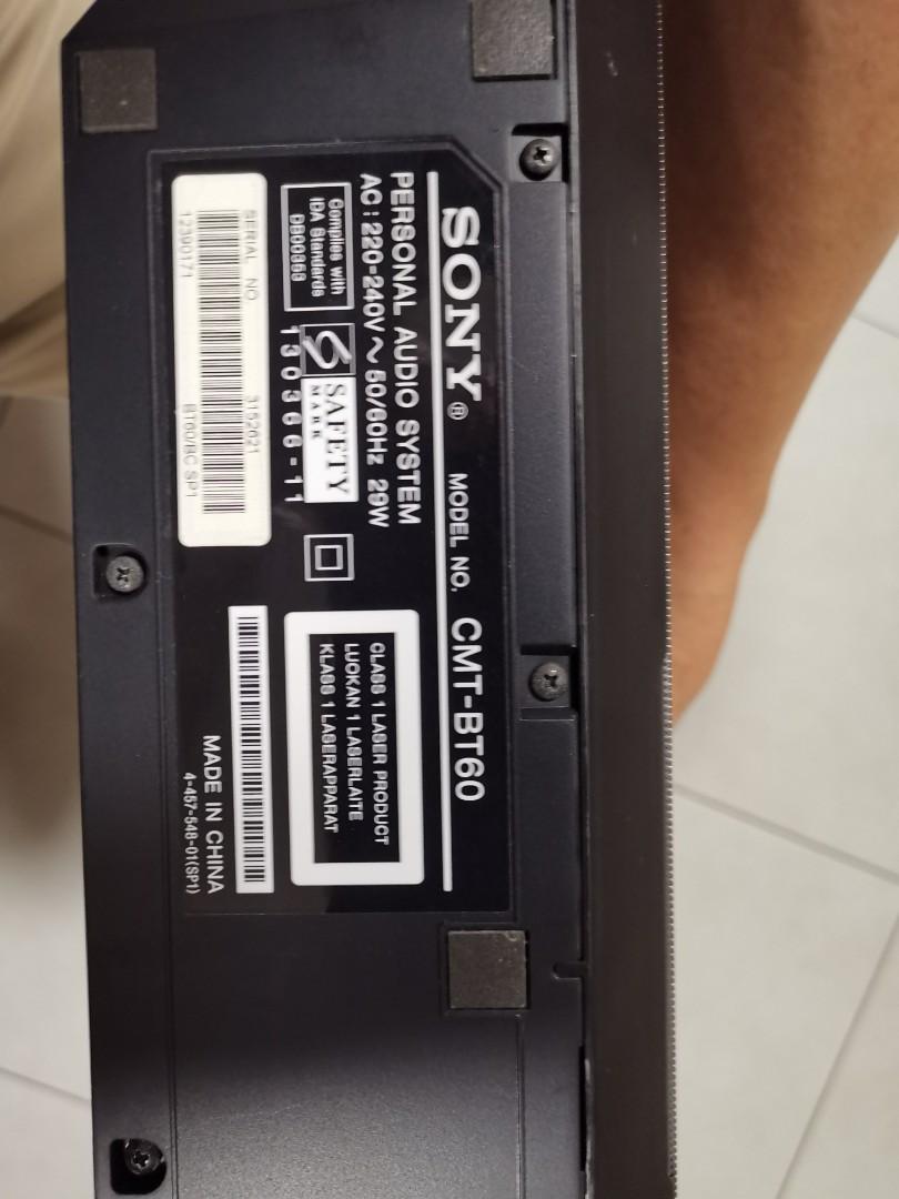 Sony CMT-BT60 Bluetooth CD FM Aux player, Audio, Portable Music Players ...