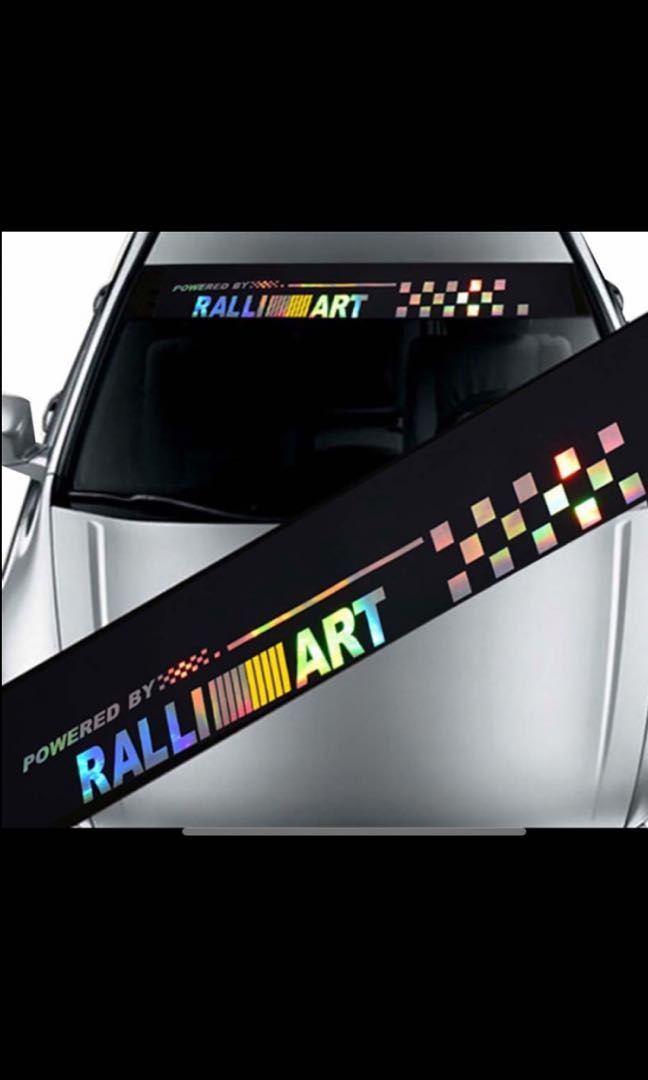 Sporty reflective colourful design for car front/ back sticker, Car ...