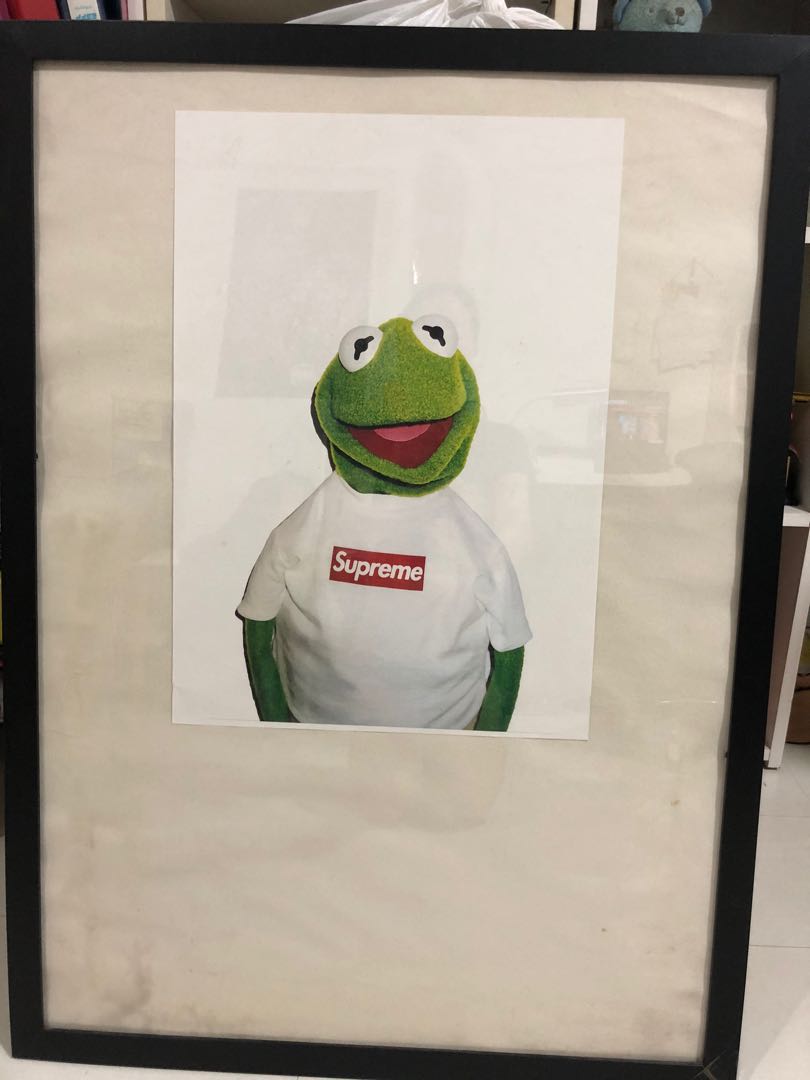 Supreme Kermit the frog poster, Furniture & Home Living, Home Decor ...