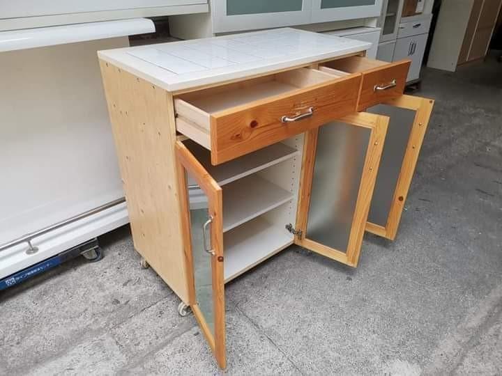 TILE TOP LATERAL BUFFET CABINET, Furniture & Home Living, Furniture ...