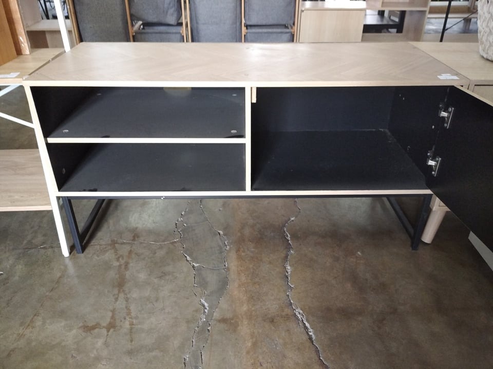 TV Rack / Herringbone Entertainment Unit, Furniture & Home Living ...