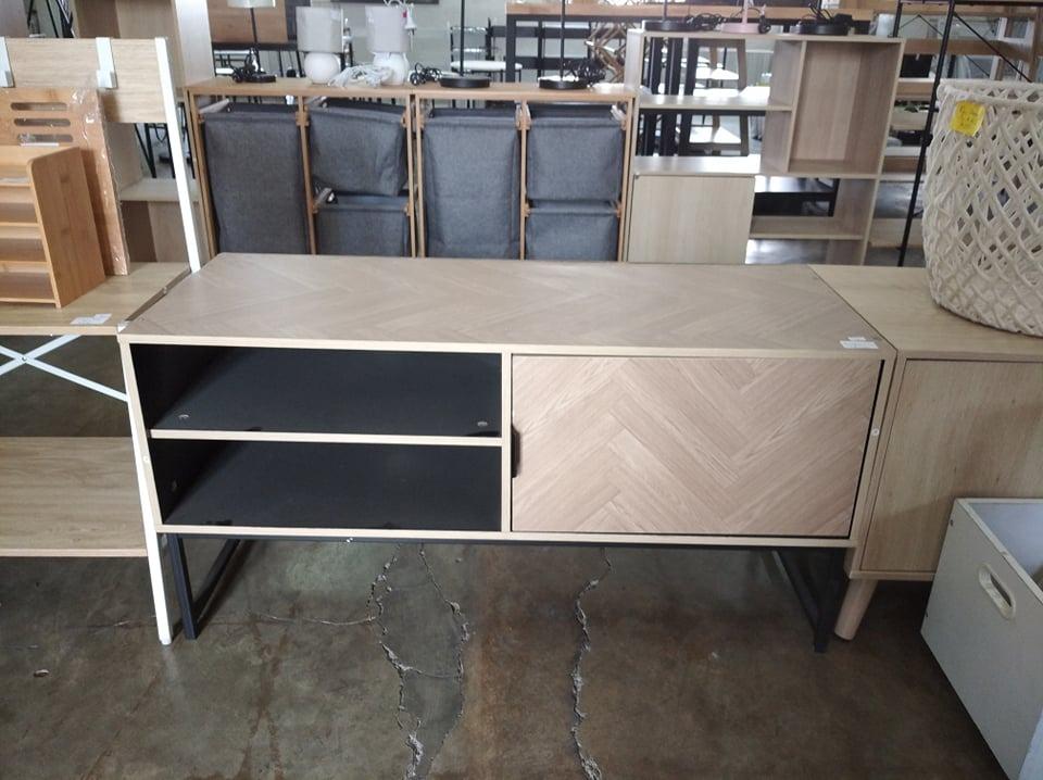 TV Rack / Herringbone Entertainment Unit, Furniture & Home Living ...