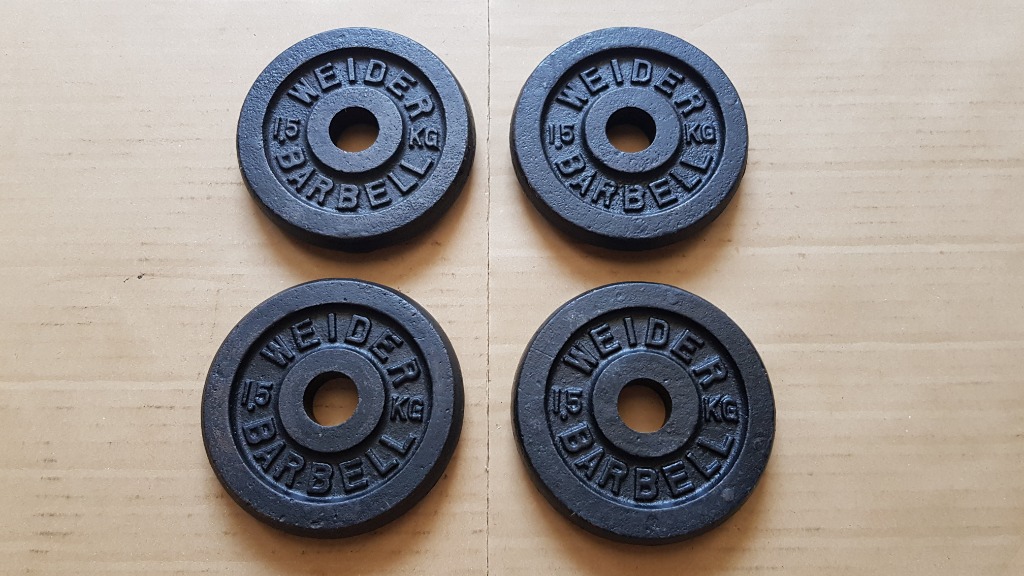 Weider 1.5kg Cast Iron Weight Plates, Sports Equipment, Exercise ...