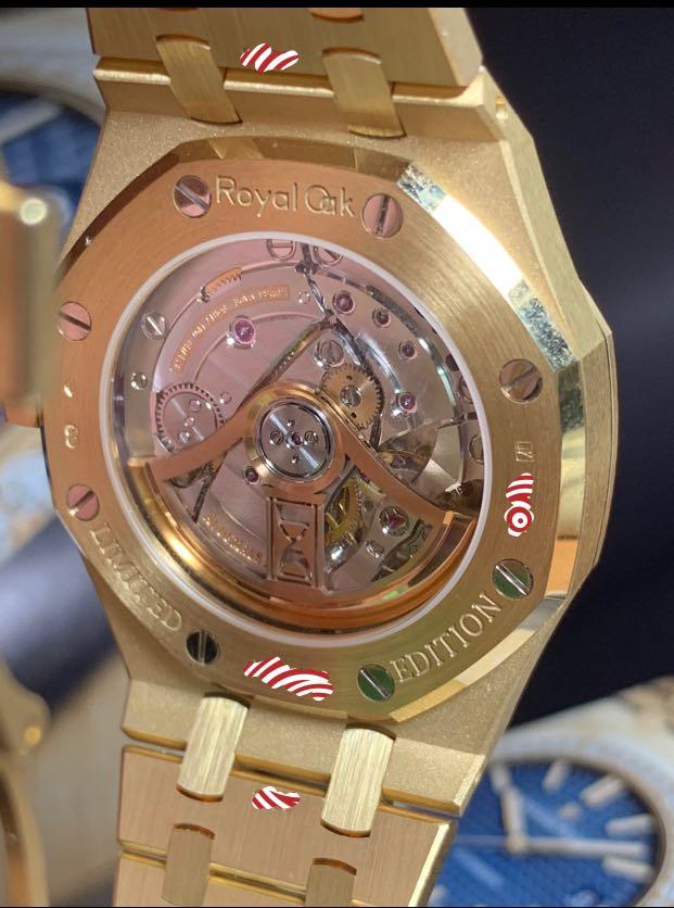 Audemars Piguet AP 37mm green dial royal oak yellow gold with diamond ...