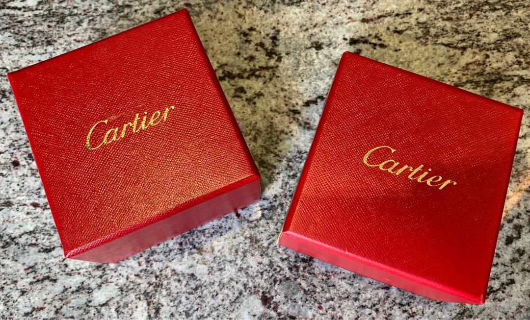 Authentic Cartier Ring Boxes & Paper Bag, Luxury, Accessories on Carousell