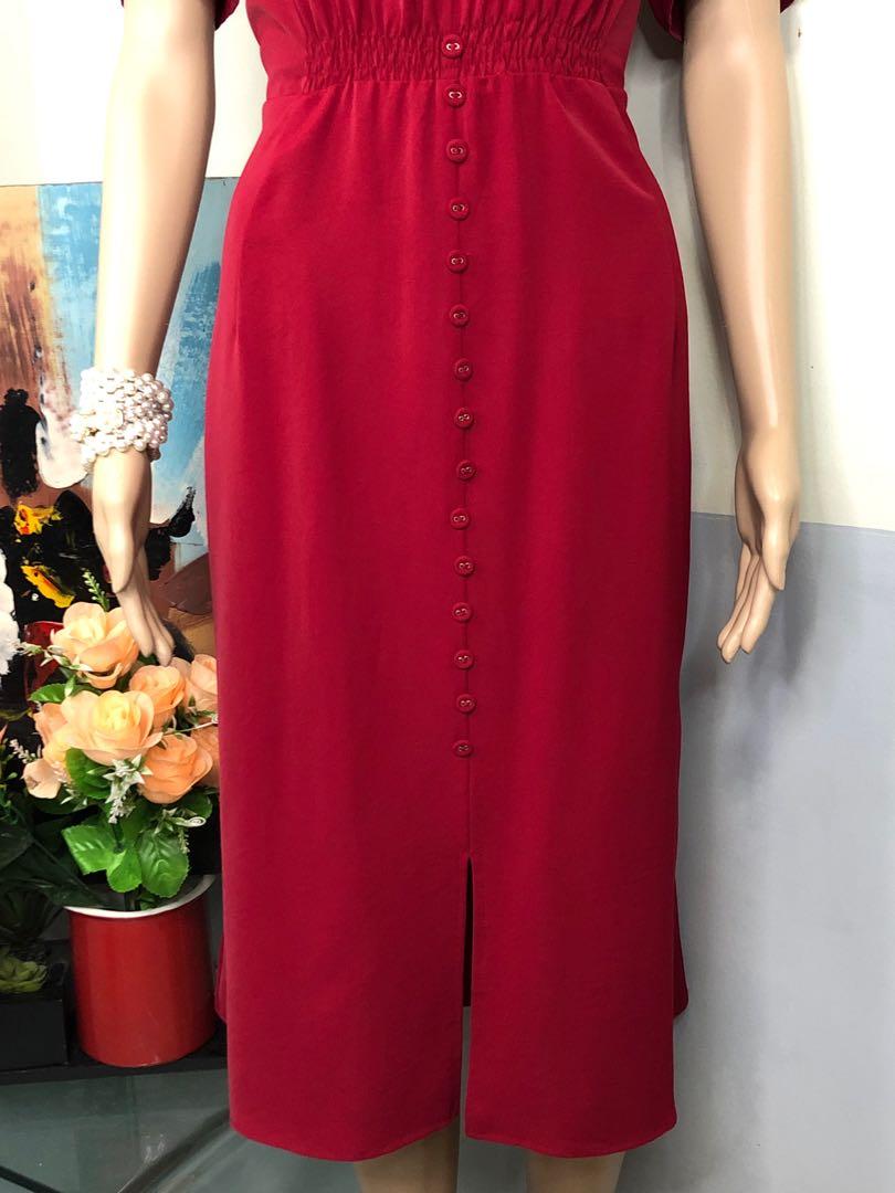 BLOODY RED TRENDY MAXI DRESS, Women's Fashion, Dresses & Sets, Dresses ...