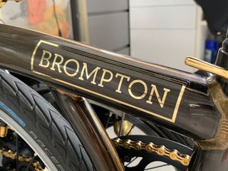 Brompton Barbour Gold chrome reflective sticker, Sports Equipment ...