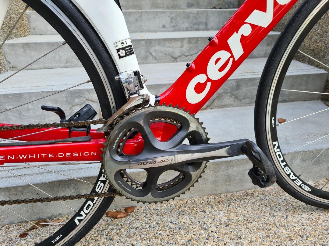 Cervelo P2 Full Ultegra Dura Ace Crank Size 51 Red and White, Sports ...