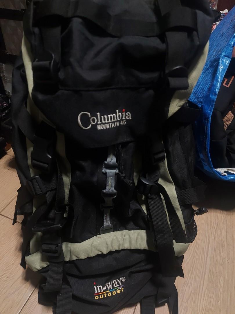 columbia 45 L 户外 露營 out door in way backpack 背包 全新, 運動產品, 行山及露營 - Carousell