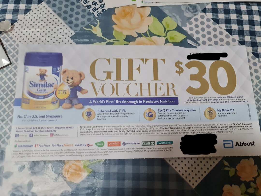 Similac Vouchers, Tickets & Vouchers, Vouchers on Carousell