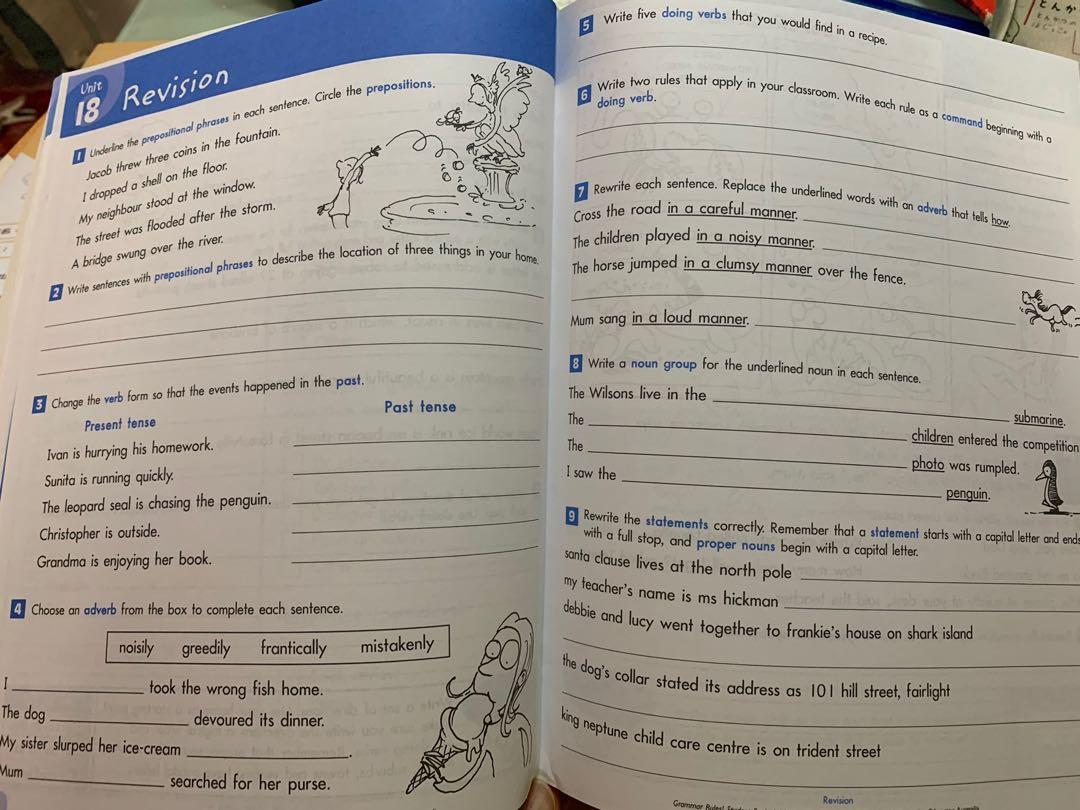 Grammar Rules (year 4), 興趣及遊戲, 書本 & 文具, 書本及雜誌 - 補充練習 - Carousell