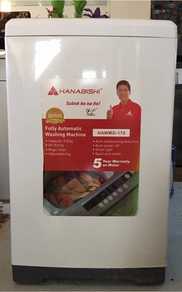 HANABISHI FULLY AUTOMATIC WASHING MACHINE HAWMD-170 (7.0kg), TV & Home ...