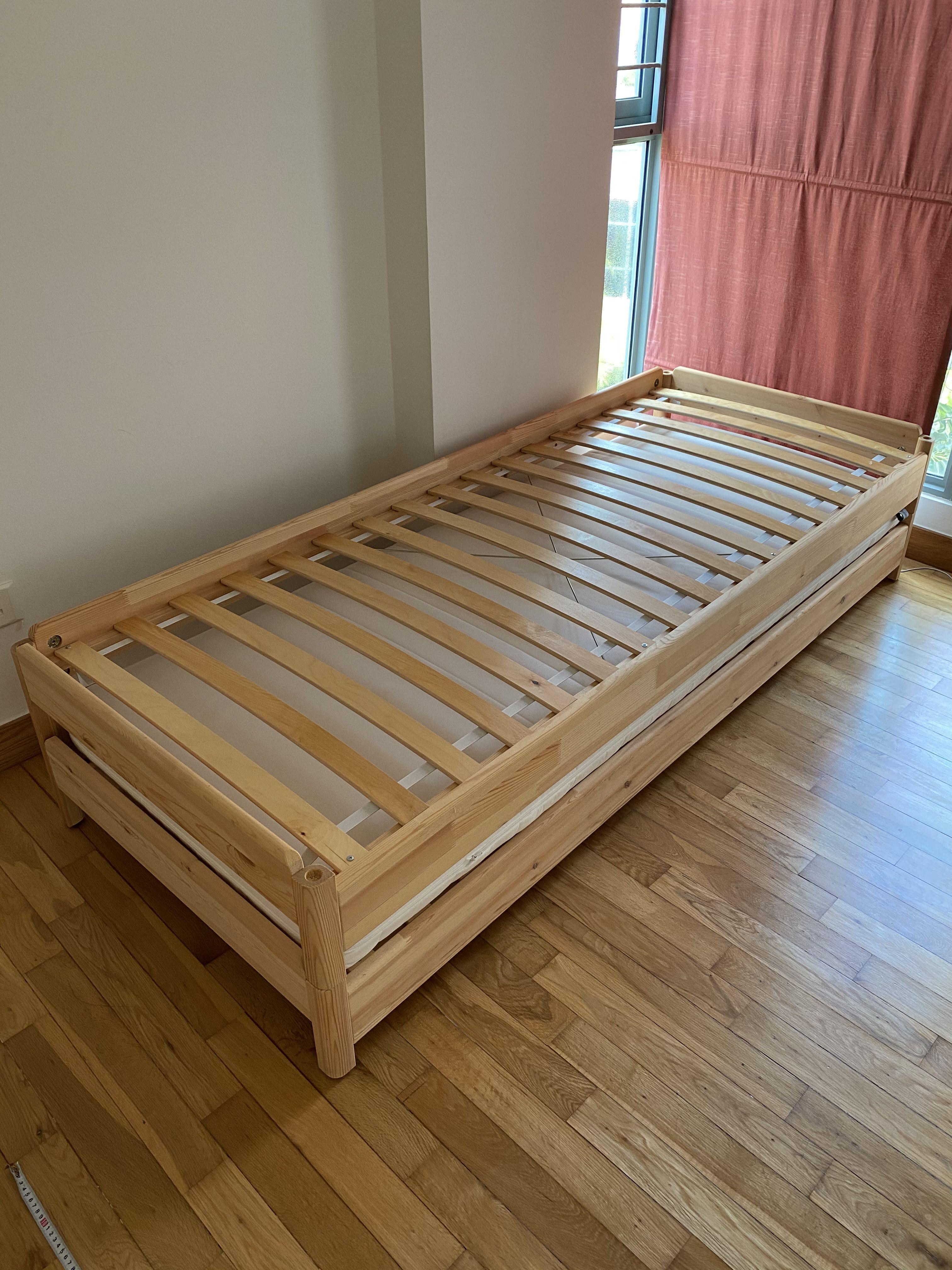 Ikea Utaker stackable bed with mattresses, Furniture & Home Living ...