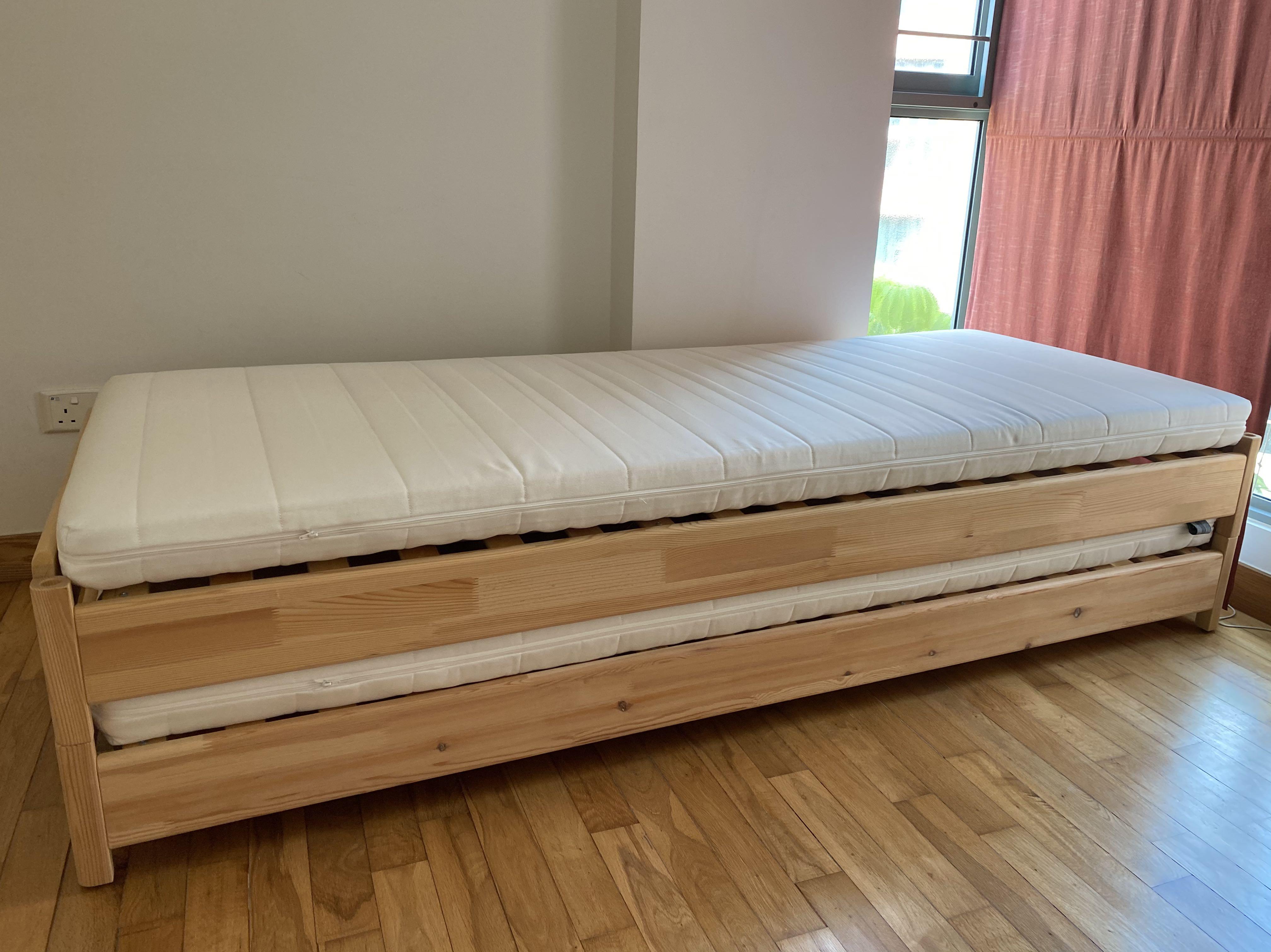 Ikea Utaker stackable bed with mattresses, Furniture & Home Living ...