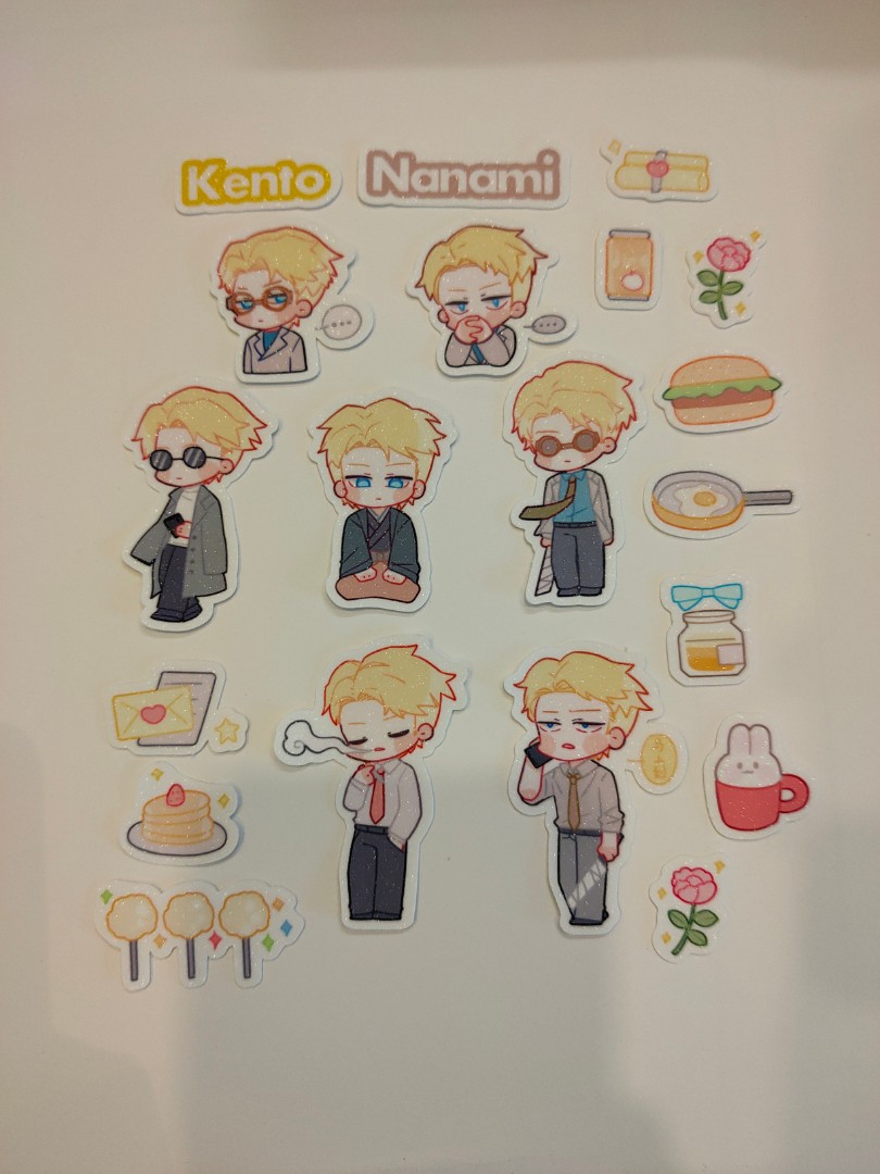 [Instock] JJK Jujutsu Kaisen Sparkly Stickers Gojo Satoru Inumaki Toge ...