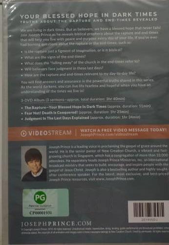 Joseph Prince Your Blessed Hope in the Dark Times 3-DVDs, Hobbies ...