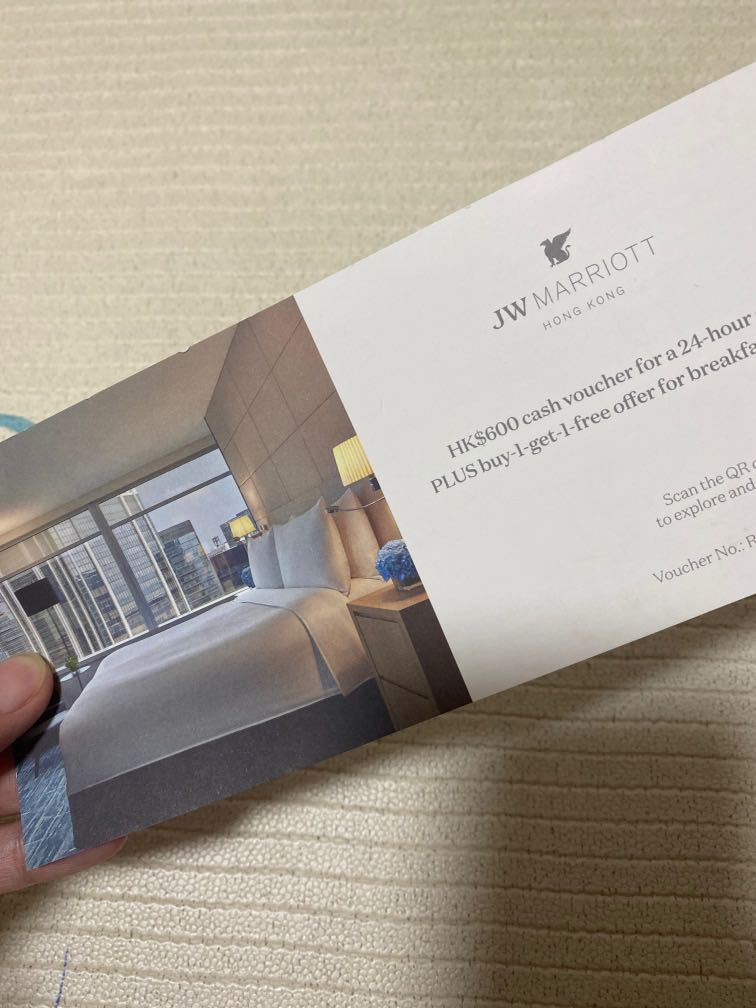 JW Marriott Coupon, 票券, 代用券 - Carousell
