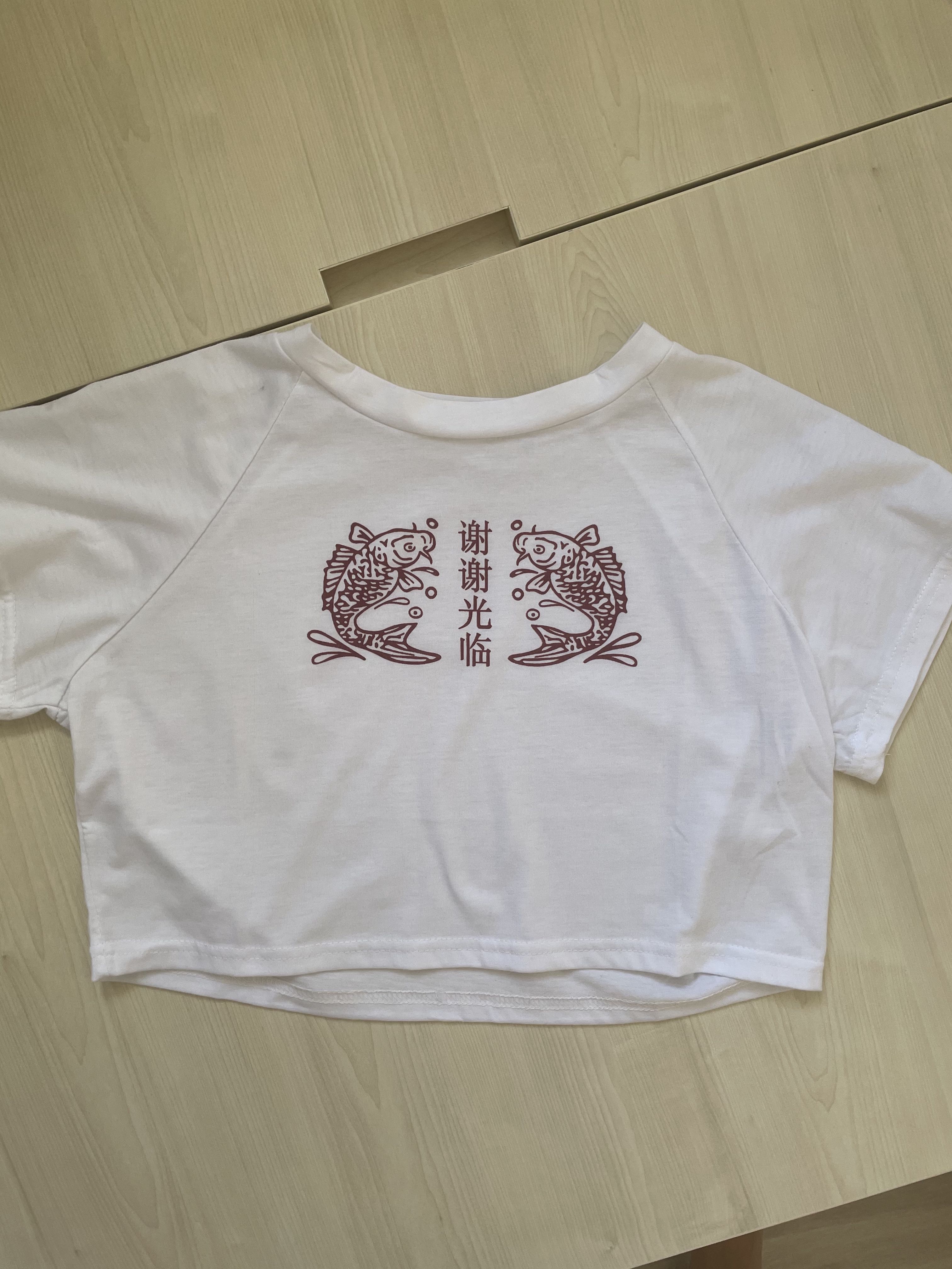 Koi Fish Crop Top, Women's Fashion, Tops, Other Tops on Carousell