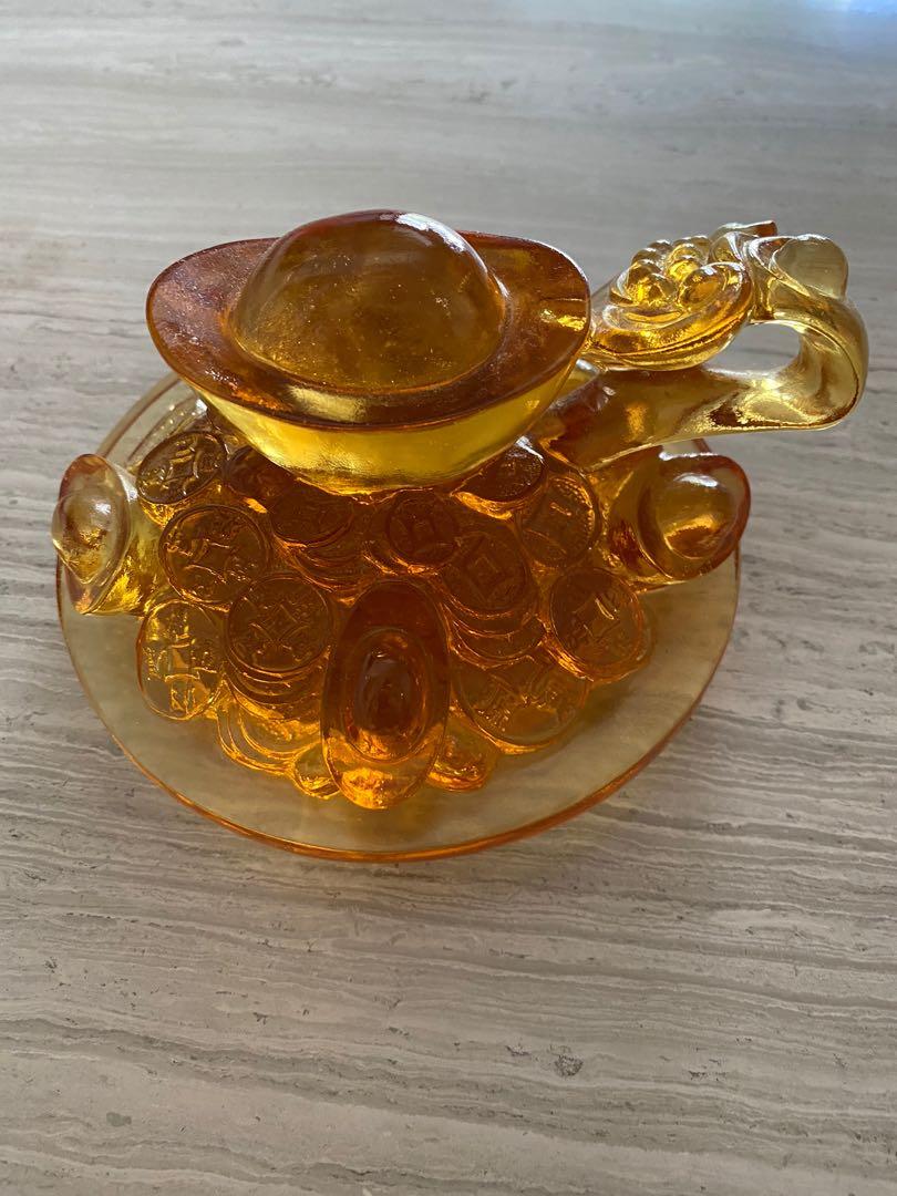 Liu Li (crystal glass) wealth containment bowl, Furniture & Home Living ...