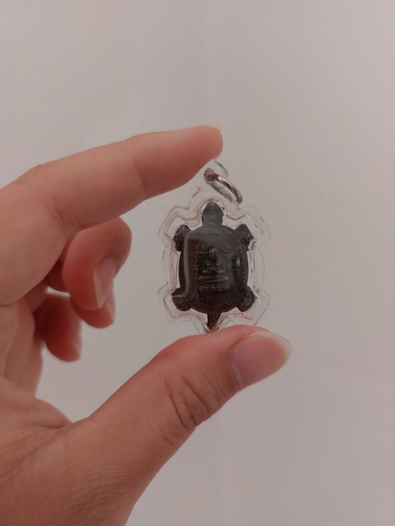 LP Liew Sangkachai Wealth Turtle Temple Bell Material Thai Amulet ...
