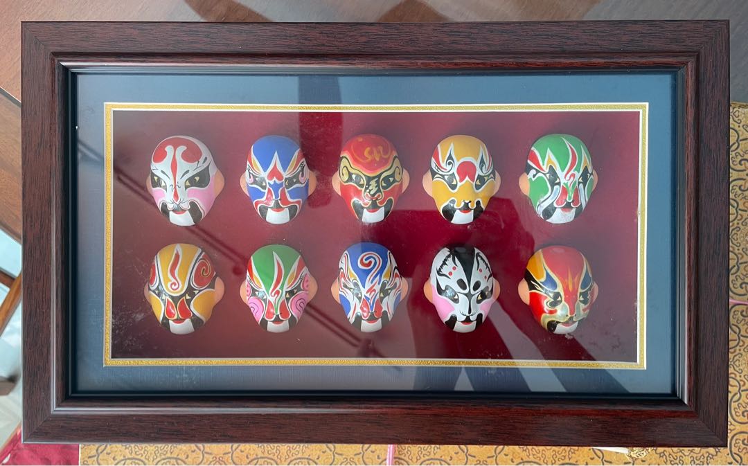 Miniature mask display in frame, Hobbies & Toys, Memorabilia ...