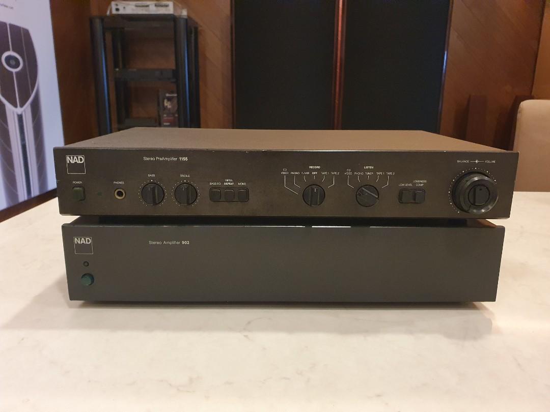 NAD 1155 preamp + NAD 902 power amp, Audio, Soundbars, Speakers ...