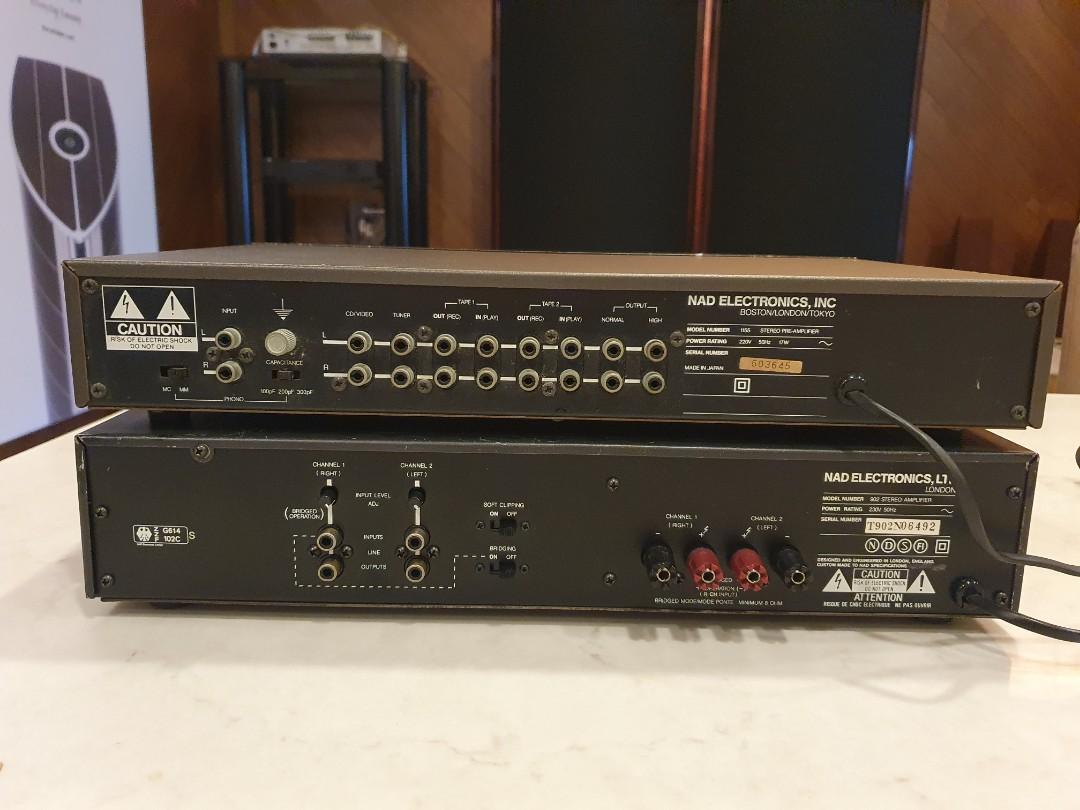 NAD 1155 preamp + NAD 902 power amp, Audio, Soundbars, Speakers ...