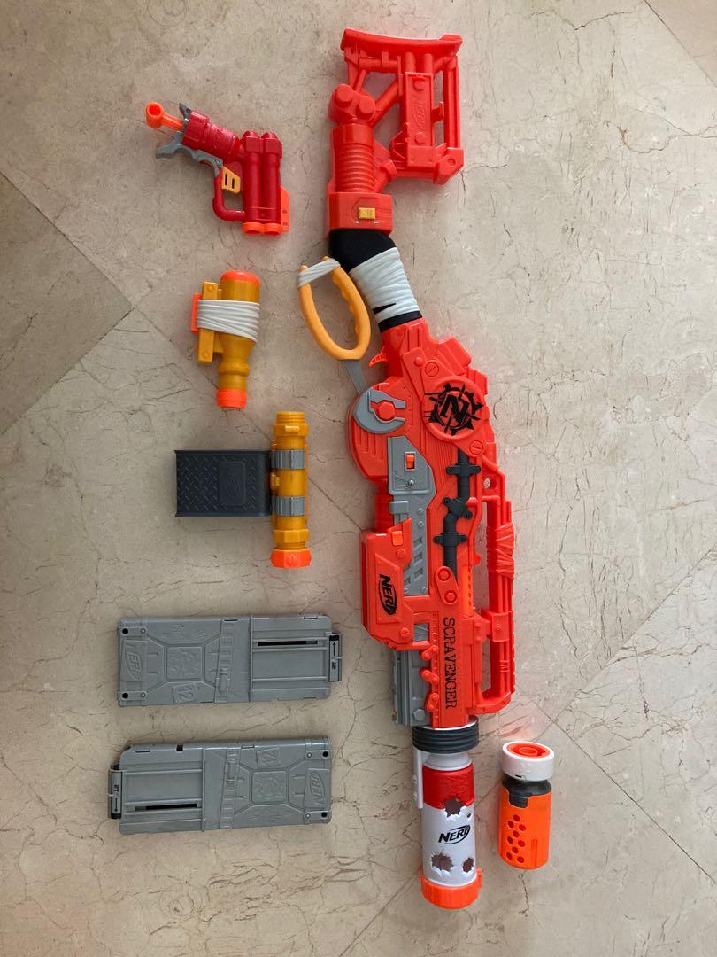 Nerf Scravenger gun (used), Hobbies & Toys, Toys & Games on Carousell