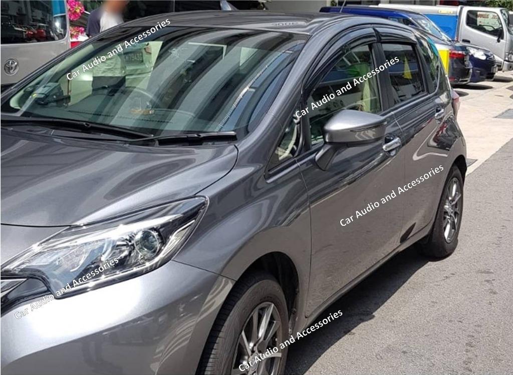 Nissan Note Door Visor - 2013-to-2020 - *Full Black, No wordings & No ...