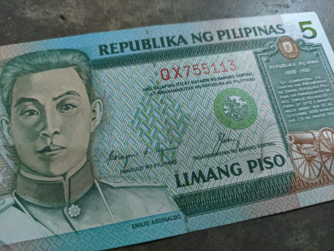 Old Philippine 5-Peso Bill | 5-Peso Bank Note, Hobbies & Toys ...