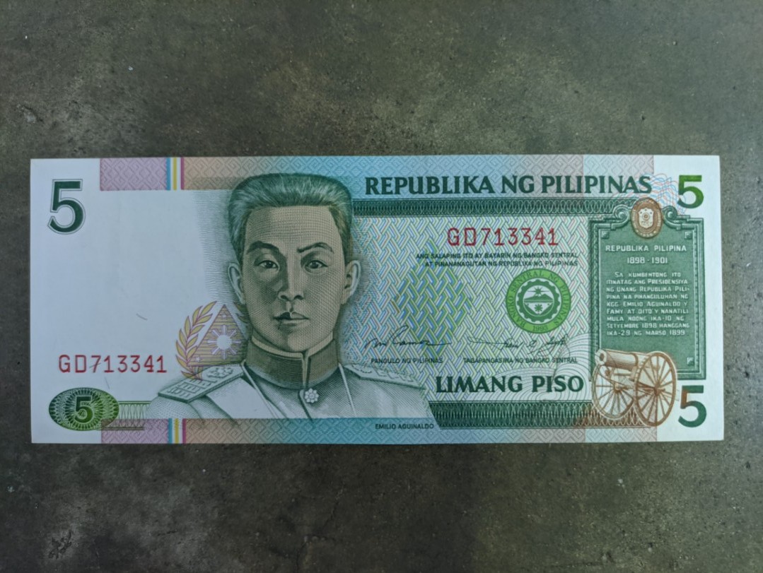 Old Philippine 5-Peso Bill | 5-Peso Bank Note, Hobbies & Toys ...