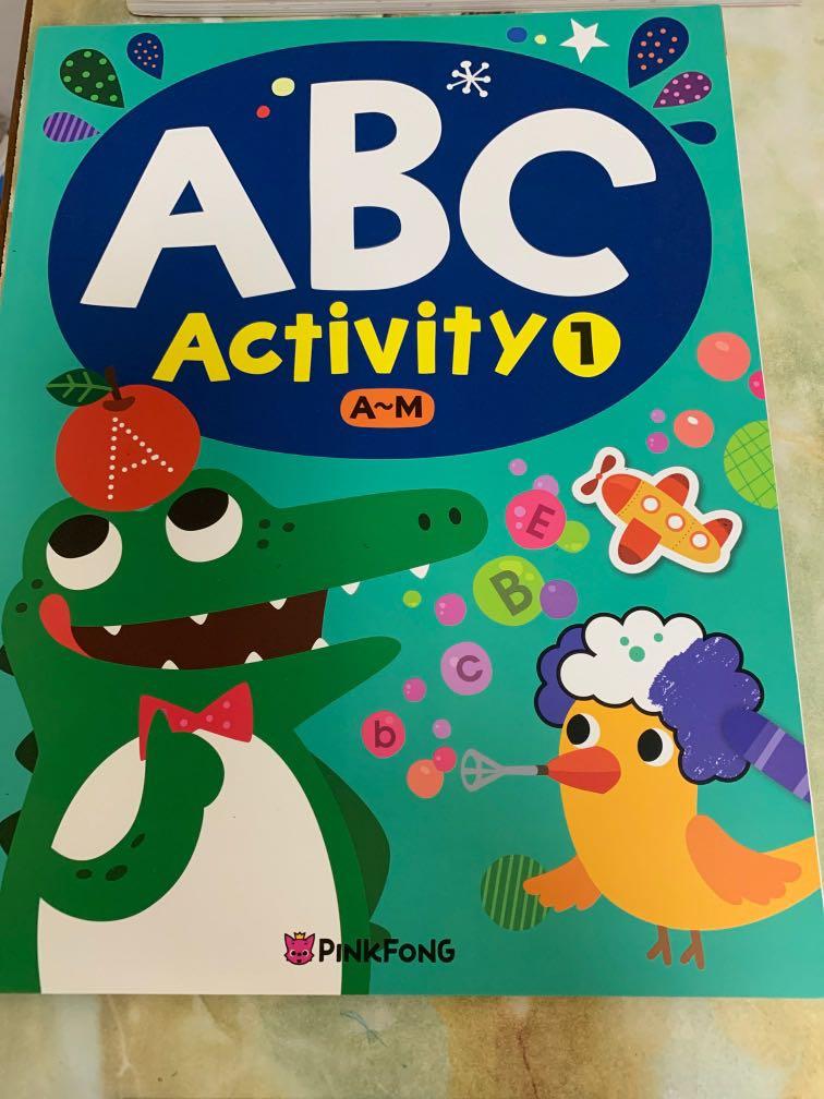 Pink Fong ABC Activity Set, Hobbies & Toys, Books & Magazines, Children ...