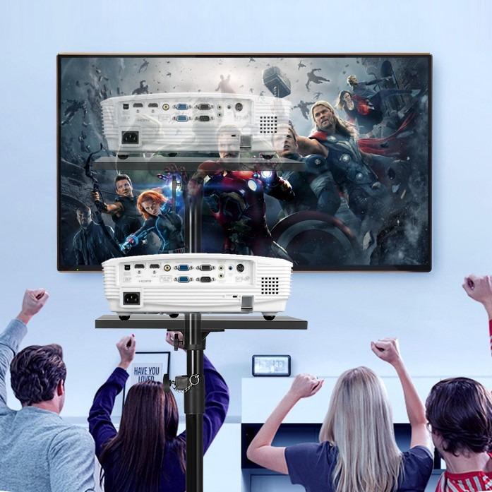 Projector Stand Metal Round Base Portable Adjustable Height Extendable ...