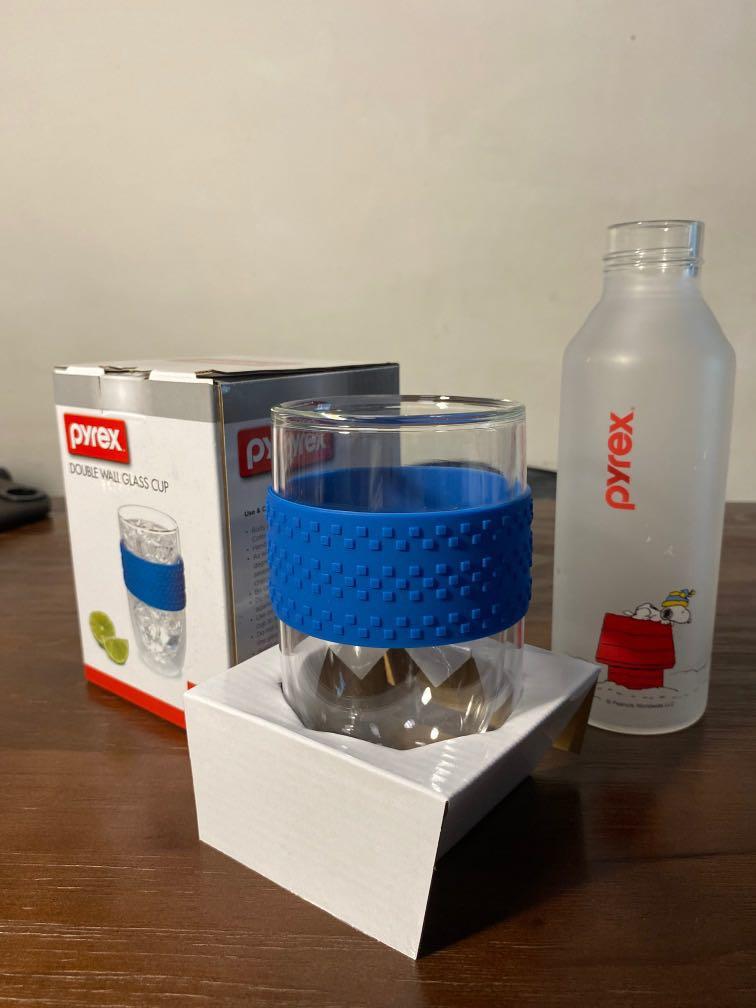 Pyrex Double Wall Glass Cup, Furniture & Home Living, Kitchenware ...