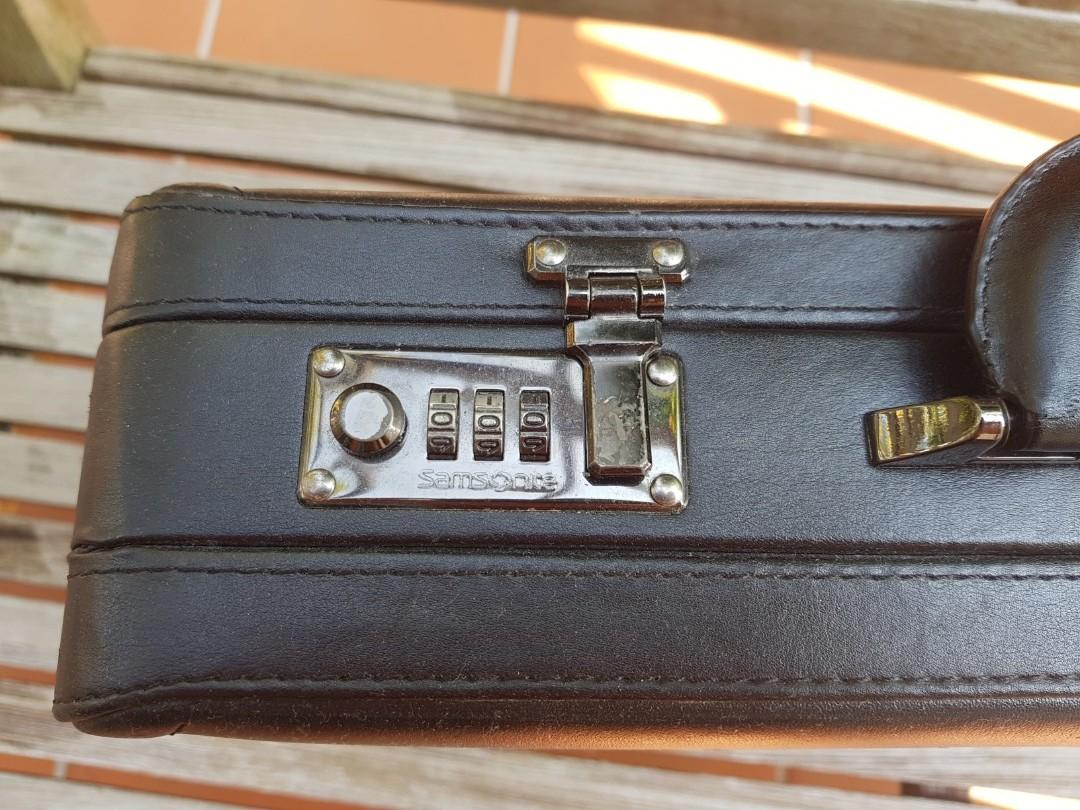 Samsonite briefcase black clamshell hard sided with safety locks, Men's ...