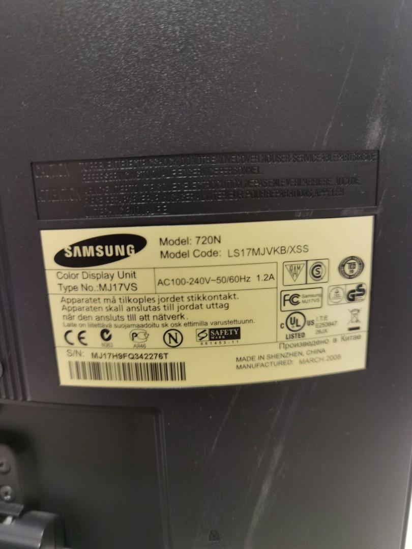 Samsung 720N (17 inch), Computers & Tech, Parts & Accessories, Monitor ...