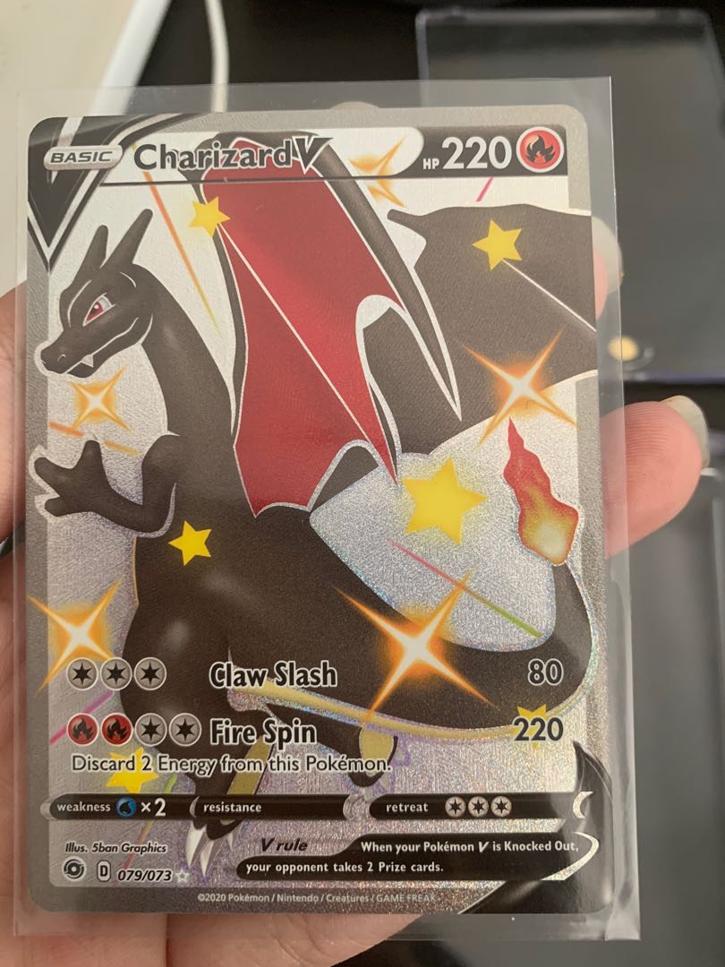 Shiny Charizard V, Champion's Path 079/073, Hobbies & Toys, Memorabilia ...