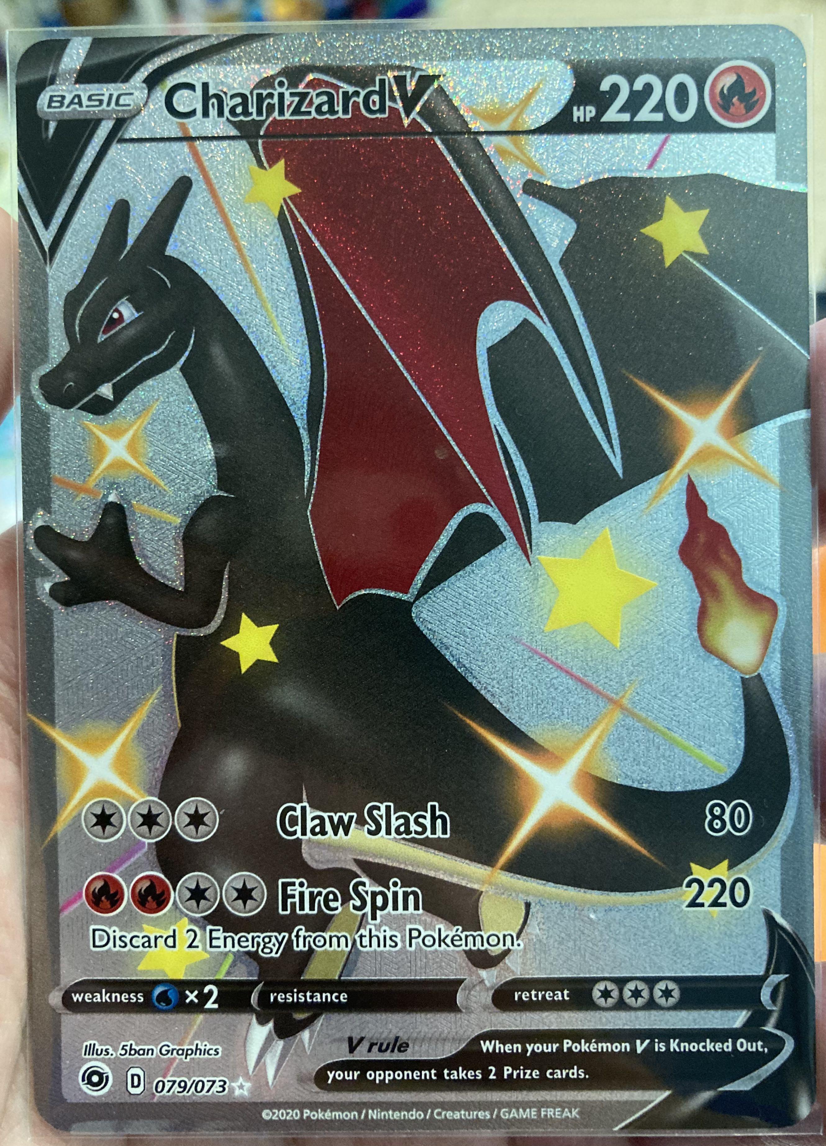 Shiny Charizard V Champion's Path 079/073 Full Art Secret Rare Card ...