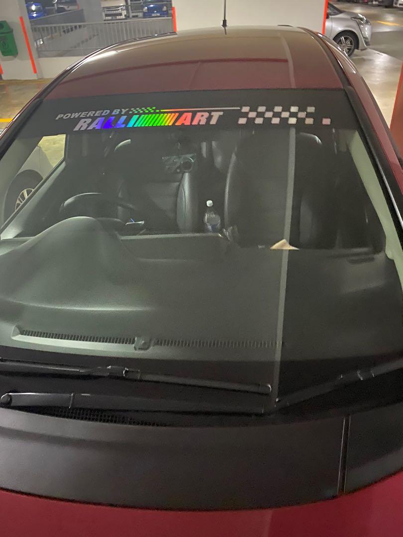 Sporty reflective colourful design for car front/ back sticker, Car ...