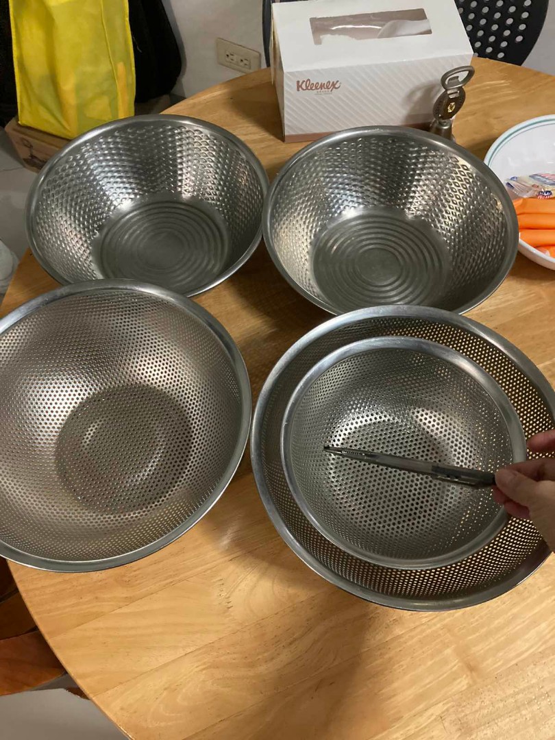 Stainless steel stainer bundle, Furniture & Home Living, Kitchenware ...